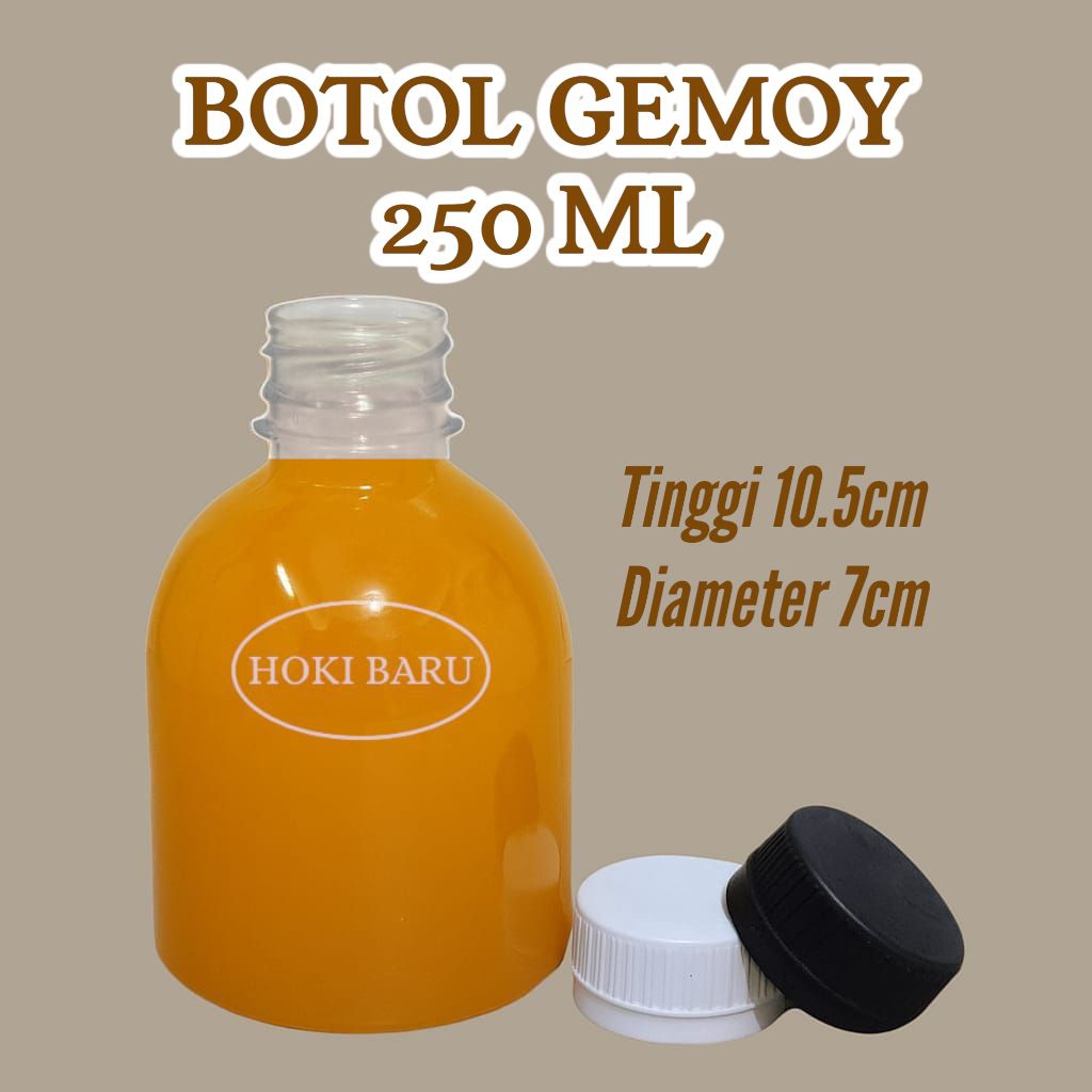 Jual Botol Plastik Gendut 250ml / Botol Jus Gemoy Mini 250 ml / Botol ...