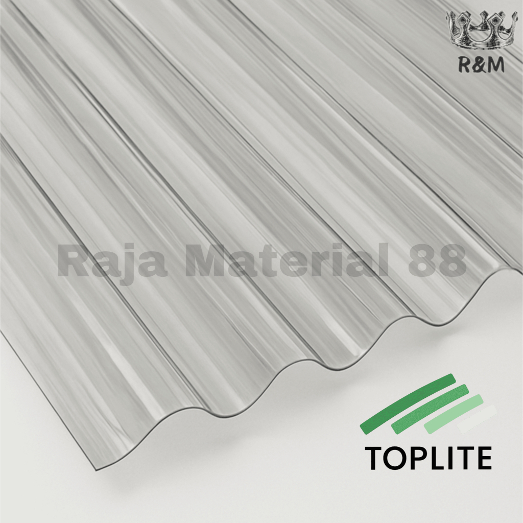 Jual Atap Fiber Gelombang Bening Transparan 0,6 mm | Genteng Roofing ...