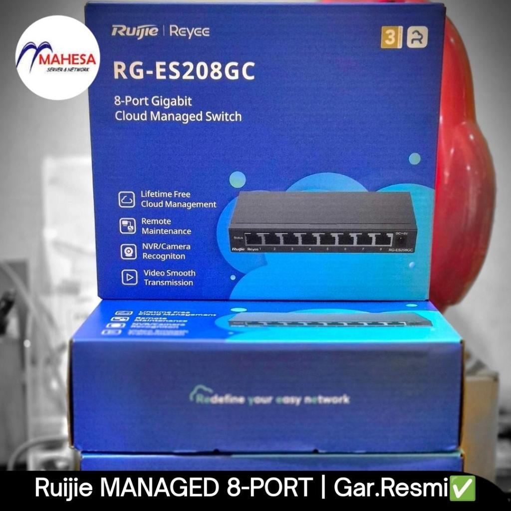 Jual Ruijie RG-ES208GC 8-Port Gigabit Switch Cloud Router Managed L2 ...