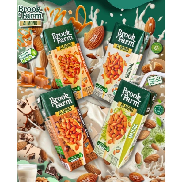 Jual Brookfarm Susu UHT Almond Rasa Matcha / Salted Caramel / Dark ...