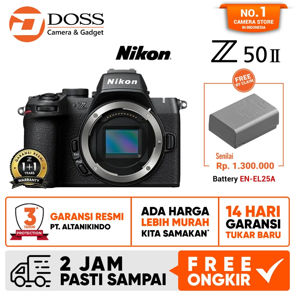 Jual Nikon Z50 II Body Only Mirrorless Camera Nikon Z50 Mark II Nikon ...
