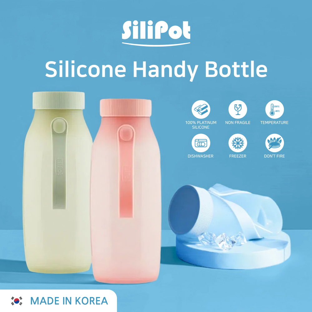 Jual SiliPot Silicone Handy Bottle - Korean Botol Silikon Lipat, Botol ...