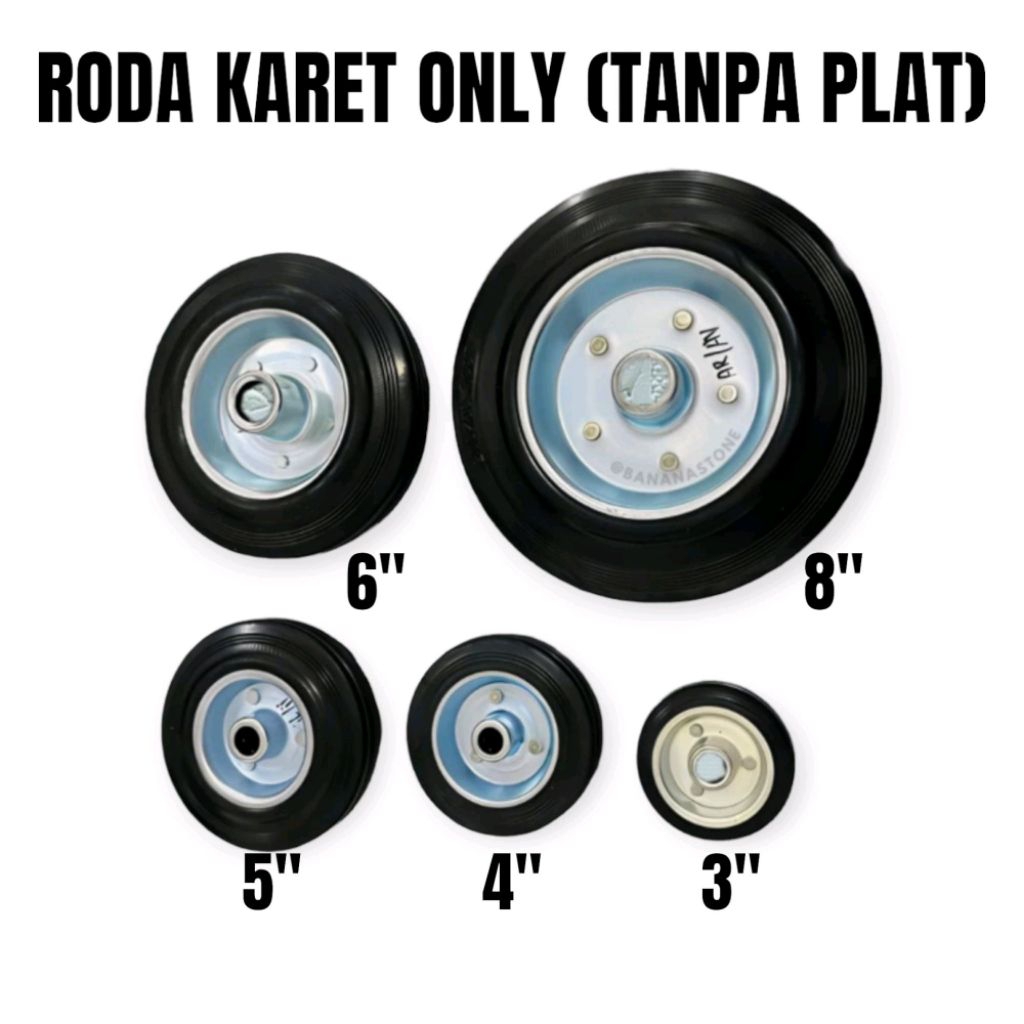 Jual RODA KARET ONLY TANPA PLAT TROLLEY TROLI LORY LORI 3 4 5 6 8 INCH ...