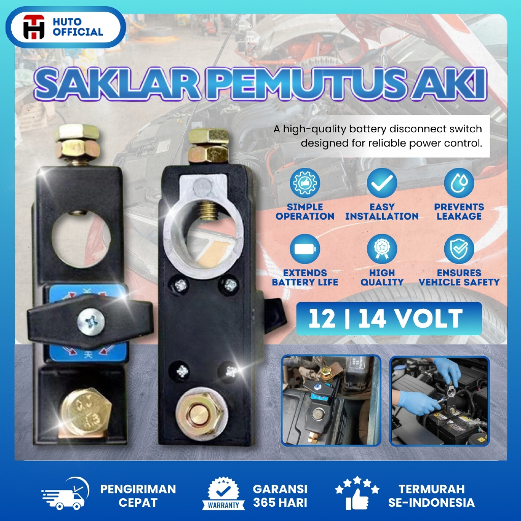 Jual HUTO Sakelar Isolator Baterai Mobil 12V-24V Saklar Pemutus Aki ...