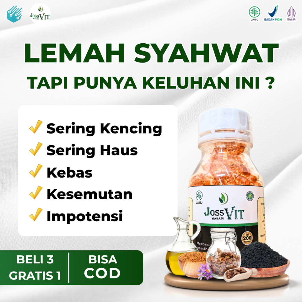 Jual Joss Vit 100 & 200 Kapsul - Atasi Impoten Lemah Syahwat Karena ...