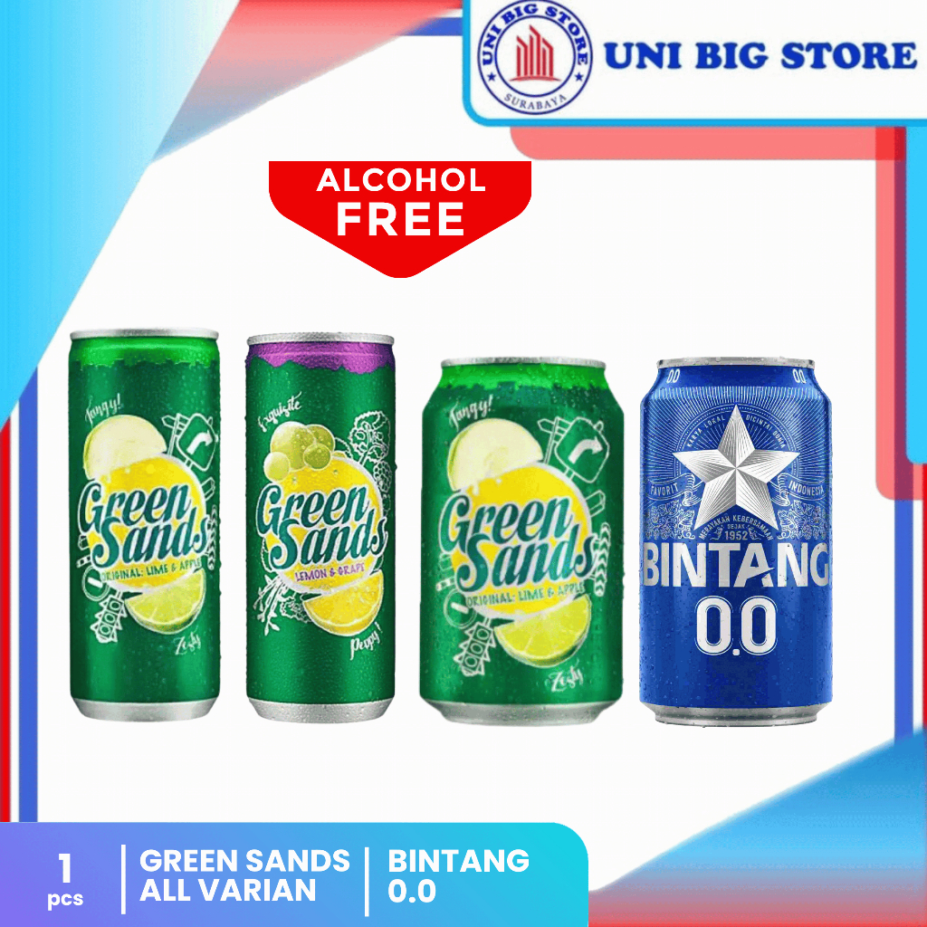 Jual Green Sand Greensands Bintang Zero Minuman Soda 250 dan 330 ml ...