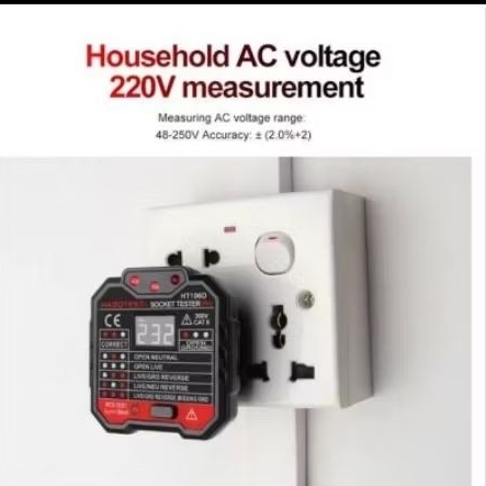 Jual HABOTEST HT106D Test Grounding Power Alat Kebocoran Listrik ...