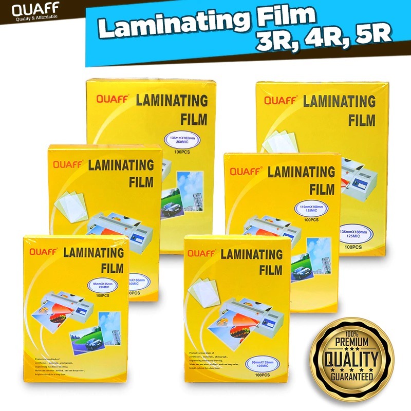 Jual Film Laminasi Quaff 3r 4r 5r Ukuran 125 Mikron & Proses Laminasi Panas 250 100 Lembar ...