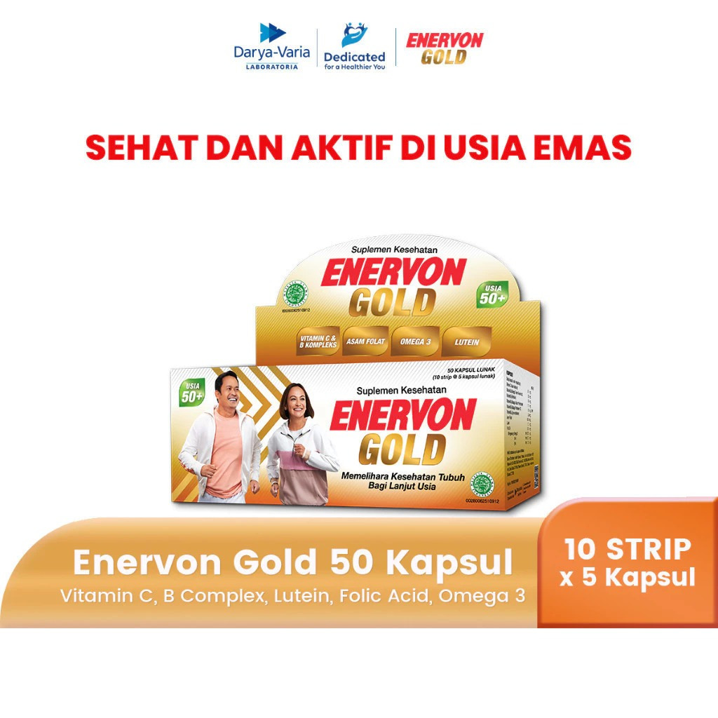 Jual ENERVON GOLD MULTIVITAMIN (1 BOX) Omega 3 / LUTEIN / VITAMIN-C ...