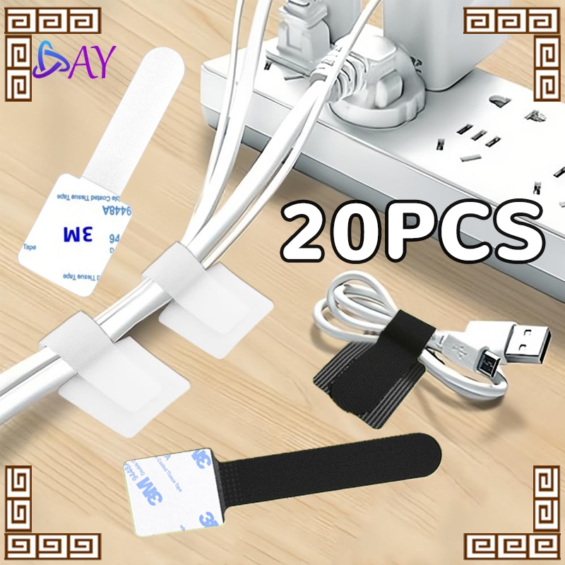Jual Set 20pcs Klip Kabel Nilon Serbaguna Premium Pengikat Kabel Velcro ...