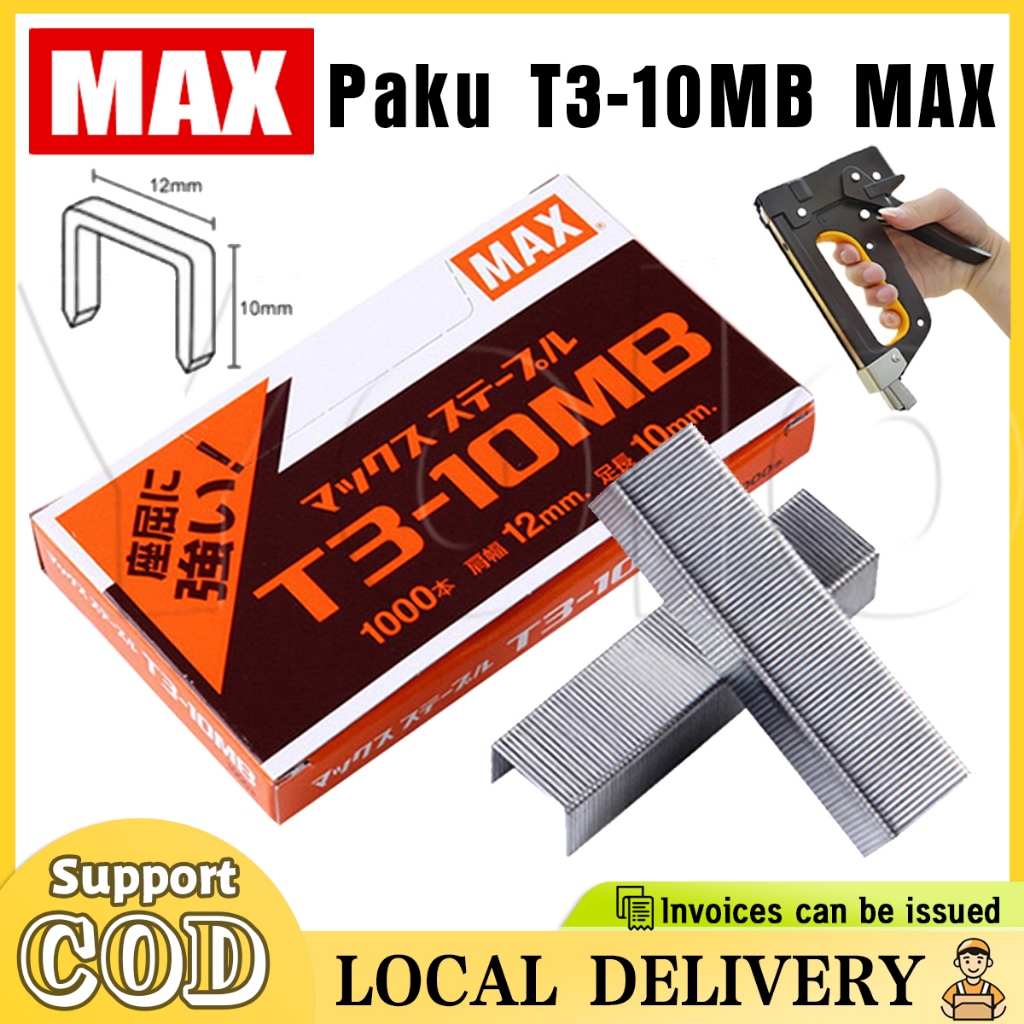 Jual Isi Staples Gun Tacker Max T3-10mb Refill Staples Tembak Guntacker ...