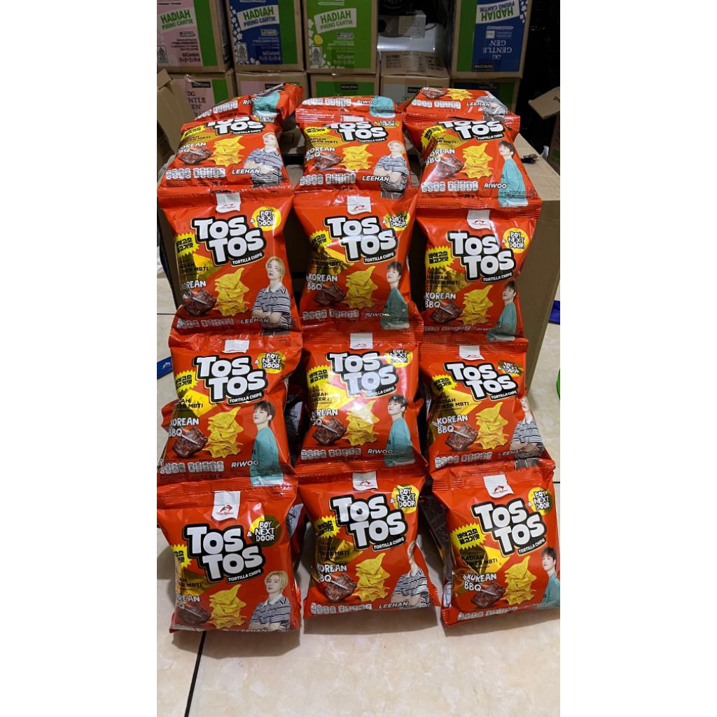 Jual TOS TOS Tortilla Chips Korean BBQ || 1 Rcg 10 Pcs | Shopee Indonesia