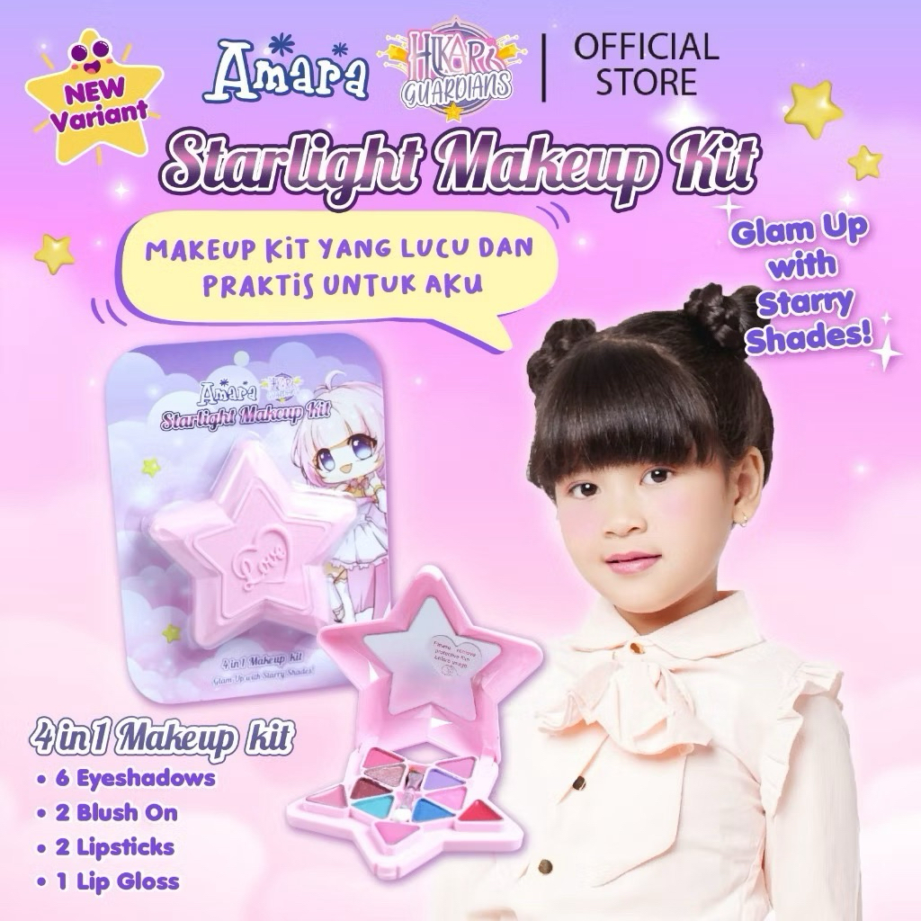 Jual Amara Starlight Makeup Kit / Makeup Anak / Aman BPOM | Shopee ...