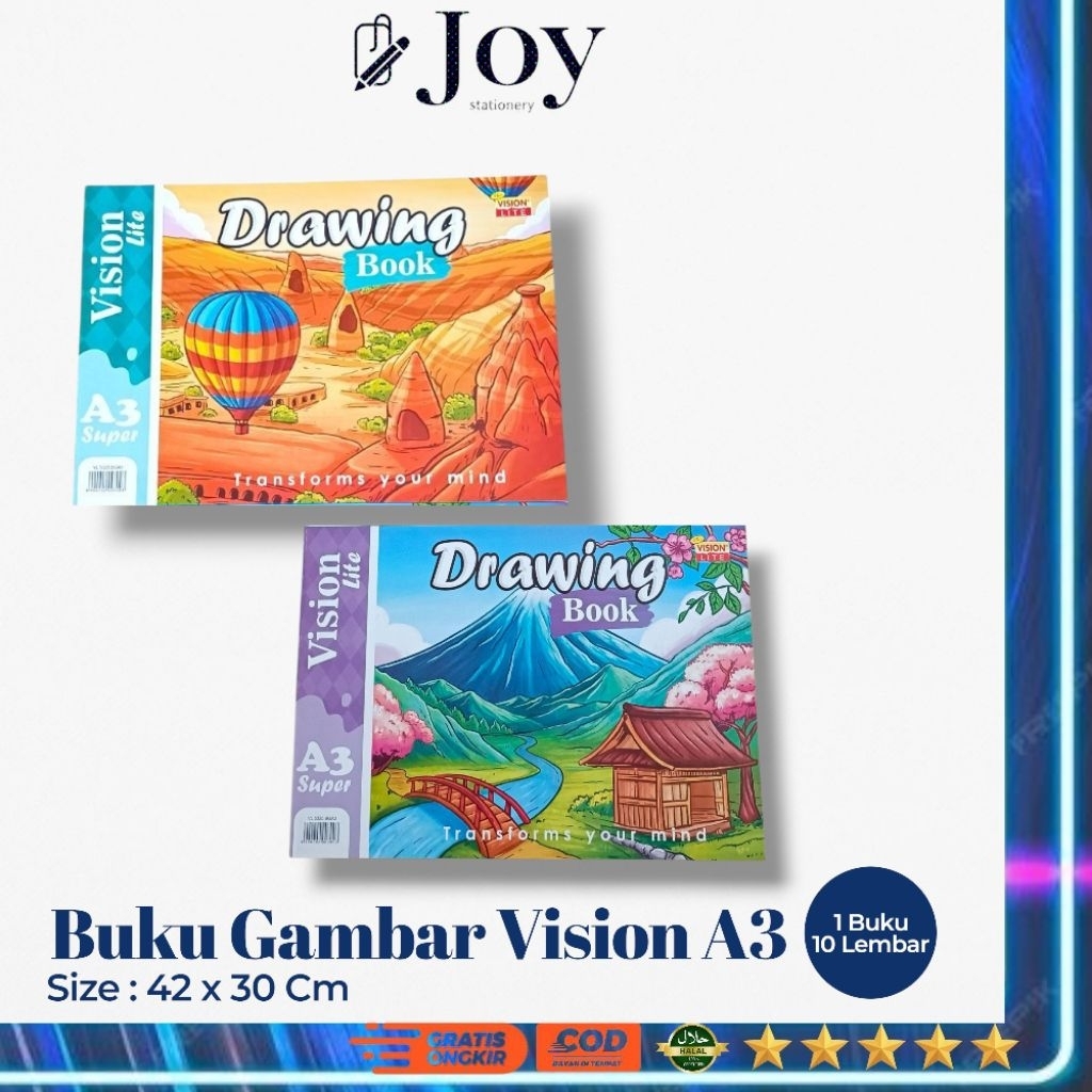 Jual Buku Gambar / Drawing Book Vision A3 Isi 10 Buku (1 Pack) | Shopee ...