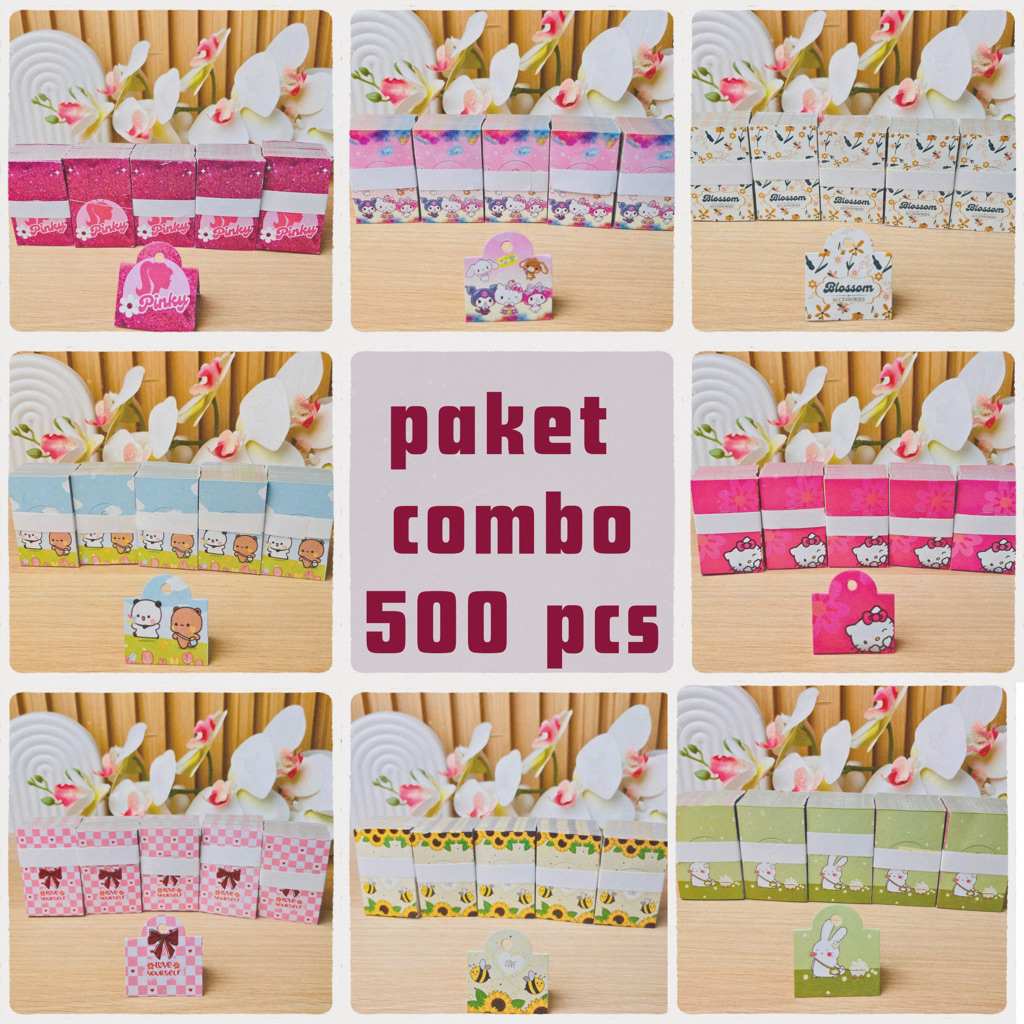 Jual 500 lembar PILIH MOTIF HANG TAG ACCESORIES/ kertas gantungan ...