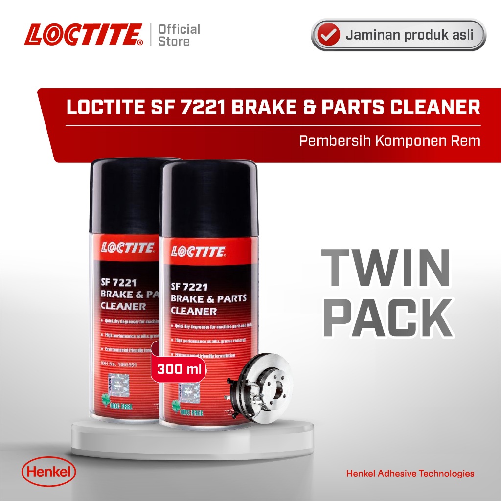 Jual Henkel LOCTITE SF 7221 Brake And Parts Cleaner Pembersih Rem (Twin ...