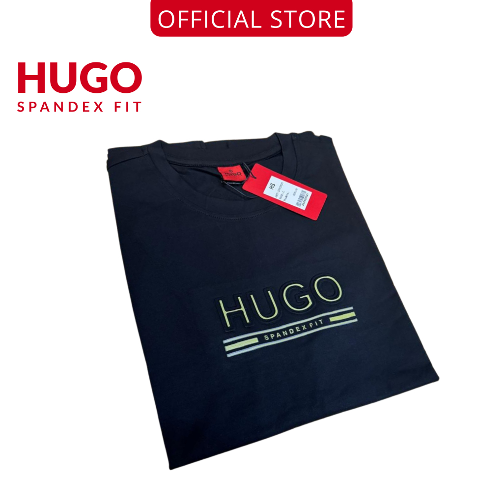 Jual HUGO OBLONG TEBAL Kaos Oblong Motif Acak Random T-Shirt Pria Cowok ...