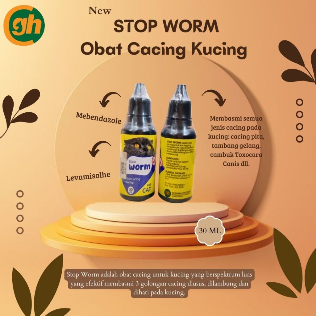 Jual Stop worm obat cacing kucing 30 ml | Shopee Indonesia