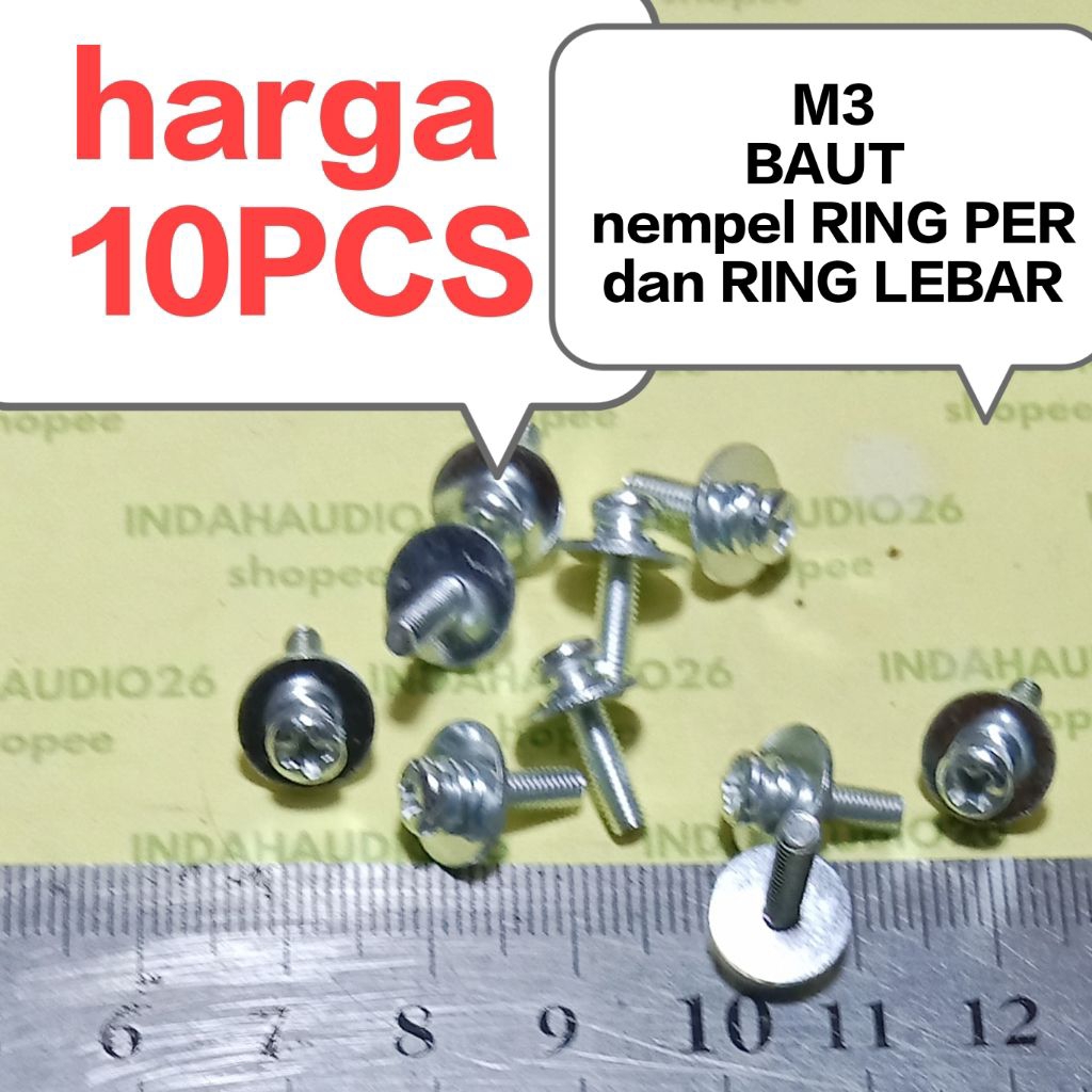Jual 10PCS baut tr final M3 BAUT nempel ring per dan ring lebar. drat ...