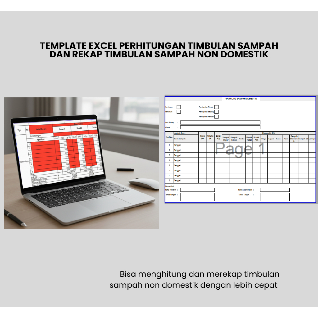 Jual Template Excel Perhitungan Timbulan Sampah dan Rekap Timbulan Sampah Non Domestik | Shopee ...