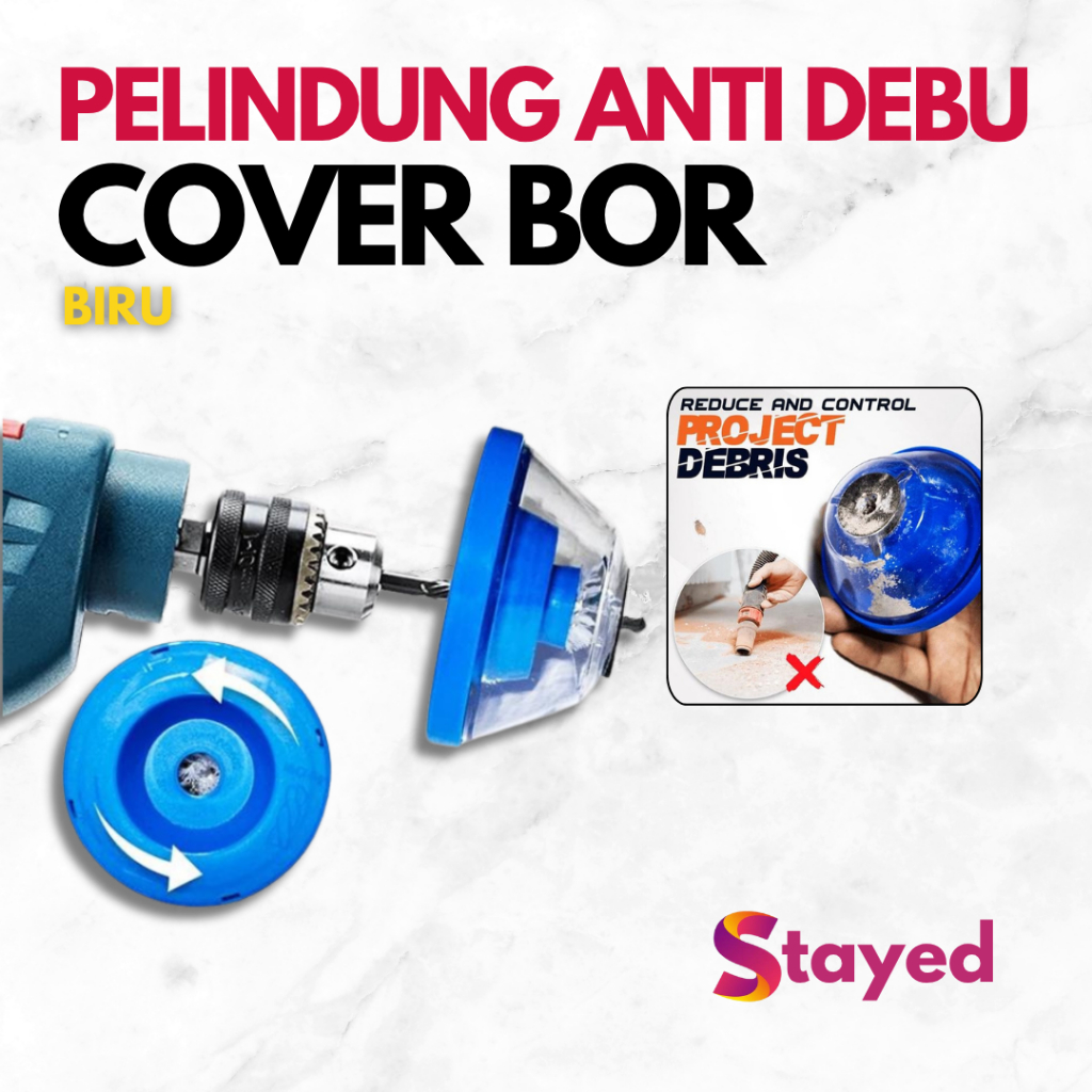 Jual PowerTP Pelindung Anti Debu Cover Bor Drill Dust Collector Ash ...