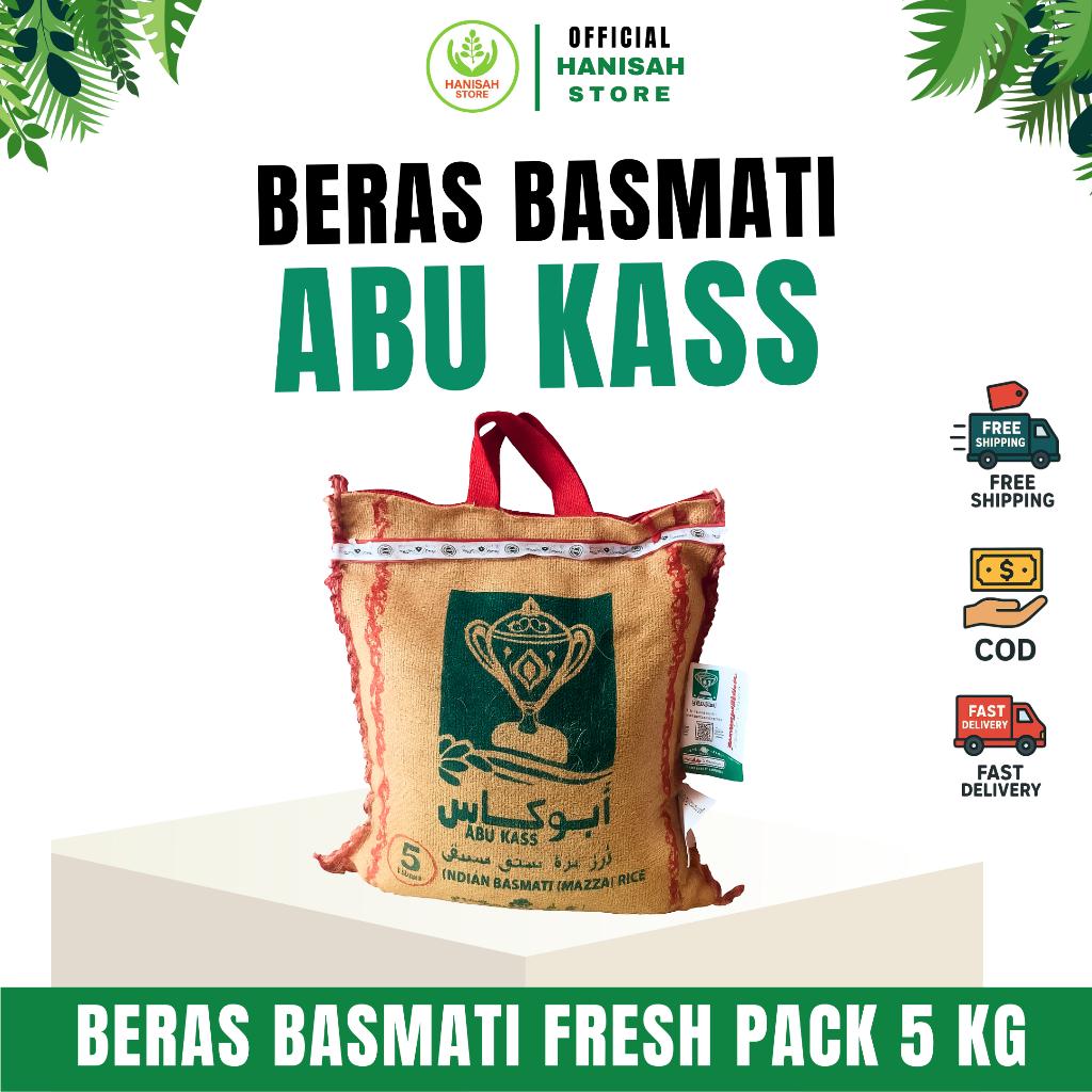 Jual BERAS BASMATI ABU KASS 5 KG | Beras Arab | Beras Premium | Beras ...