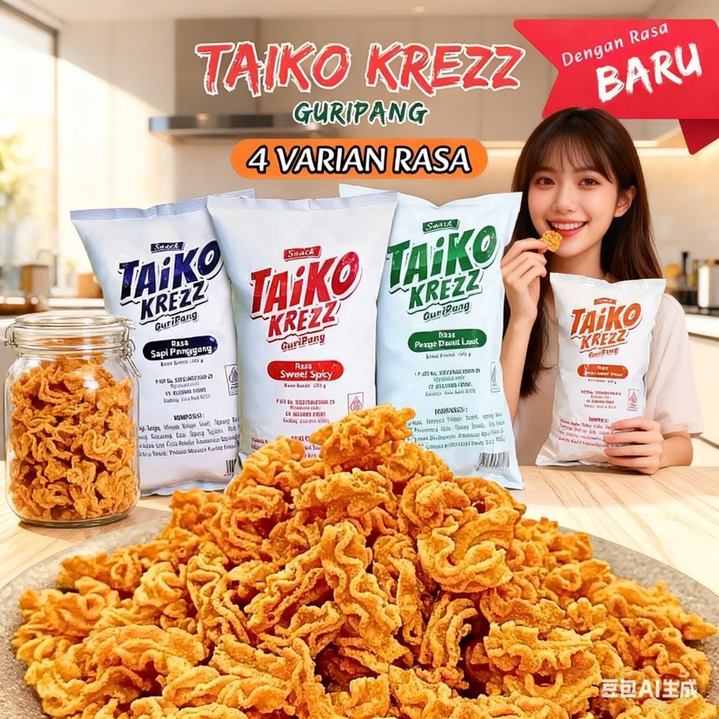 Jual Snack Taiko Krezz Guripang Halal 500g/1000g hampers lebaran idul ...