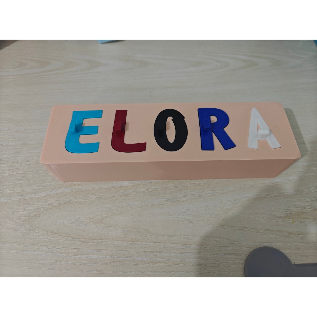 Jual Custom Kado Shape Sorter / Puzzle Nama Anak / Box Name / Kotak ...