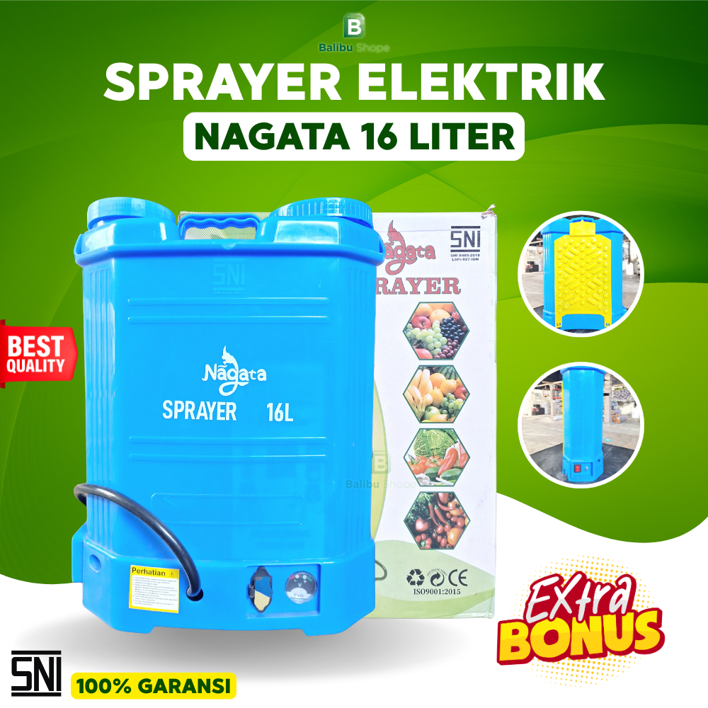 Jual Nagata Sprayer Gendong Elektrik Alat Sempot Ham Kapasitas 16 Liter ...