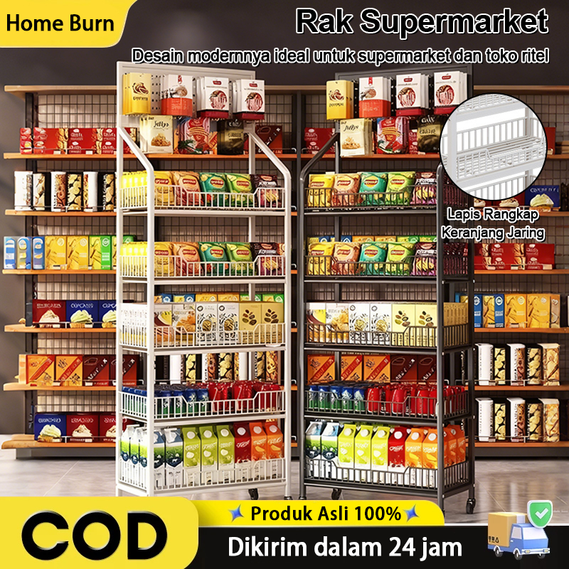 Jual [COD] Rak Snack - 3/4/5 Tingkat - Rak Penyimpanan Kapasitas Besar ...