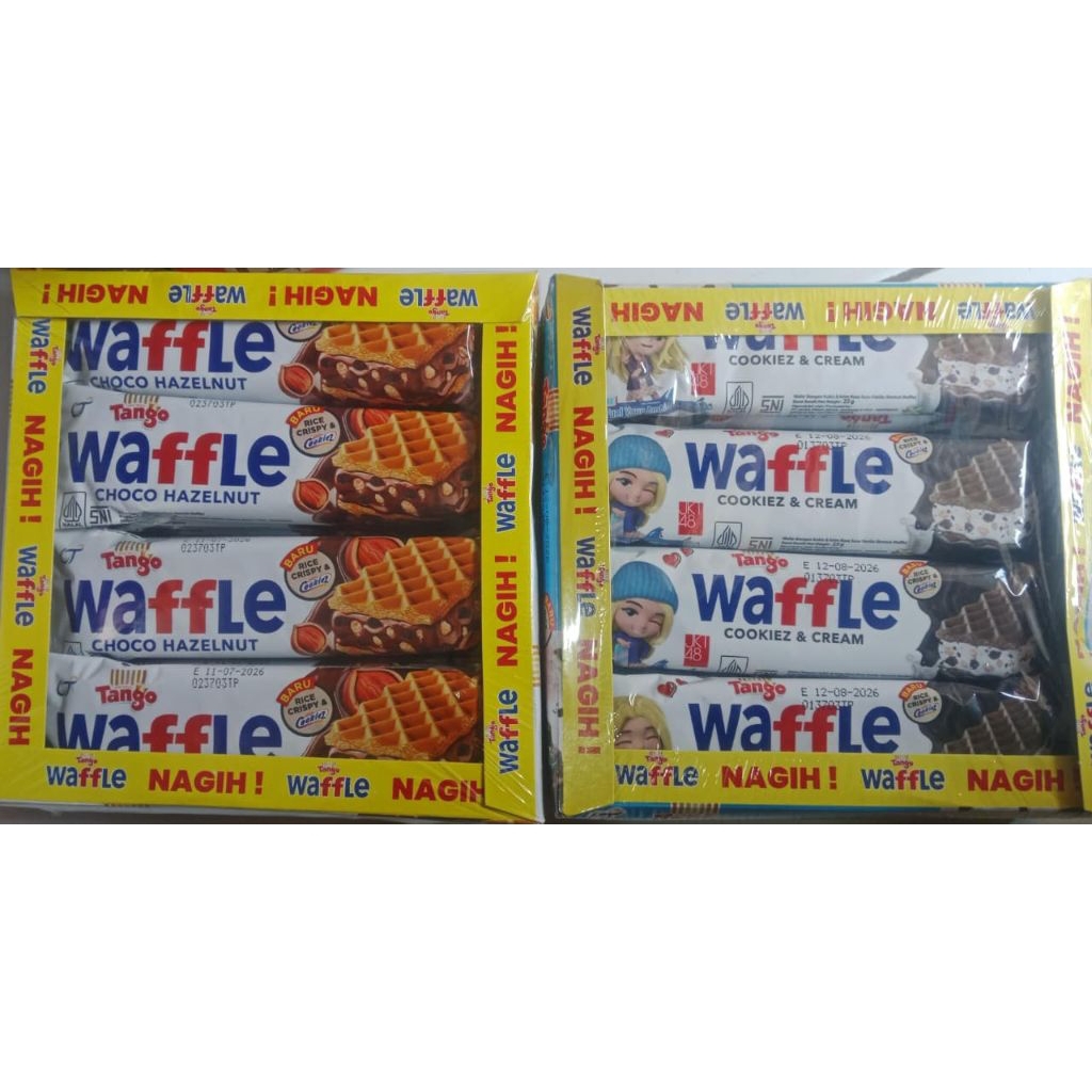 Jual Waffle Tango Cookies & Cream Choco Hazelnut Isi 12 Pcs | Shopee ...
