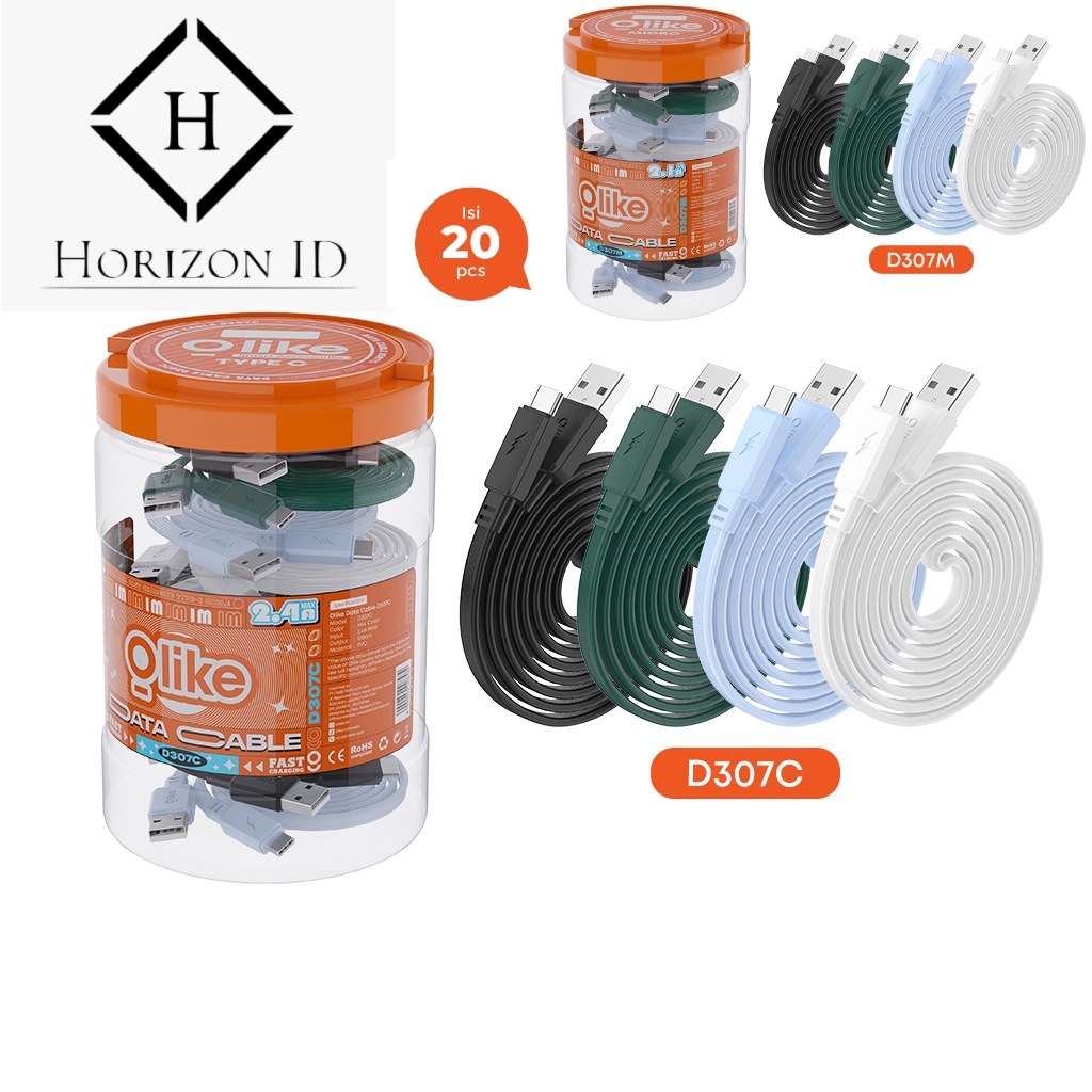 Jual OLIKE Kabel Data D307 NEW PD2.4A 2.1A Fast Charging Flat Cable ...