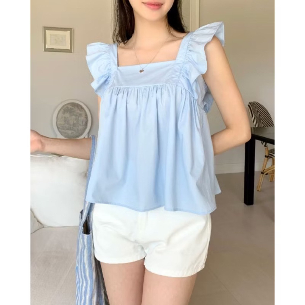 Jual Sabrina Baju Atasan Kekinian Rufle Hits Gaul Cantik dengan Desain ...