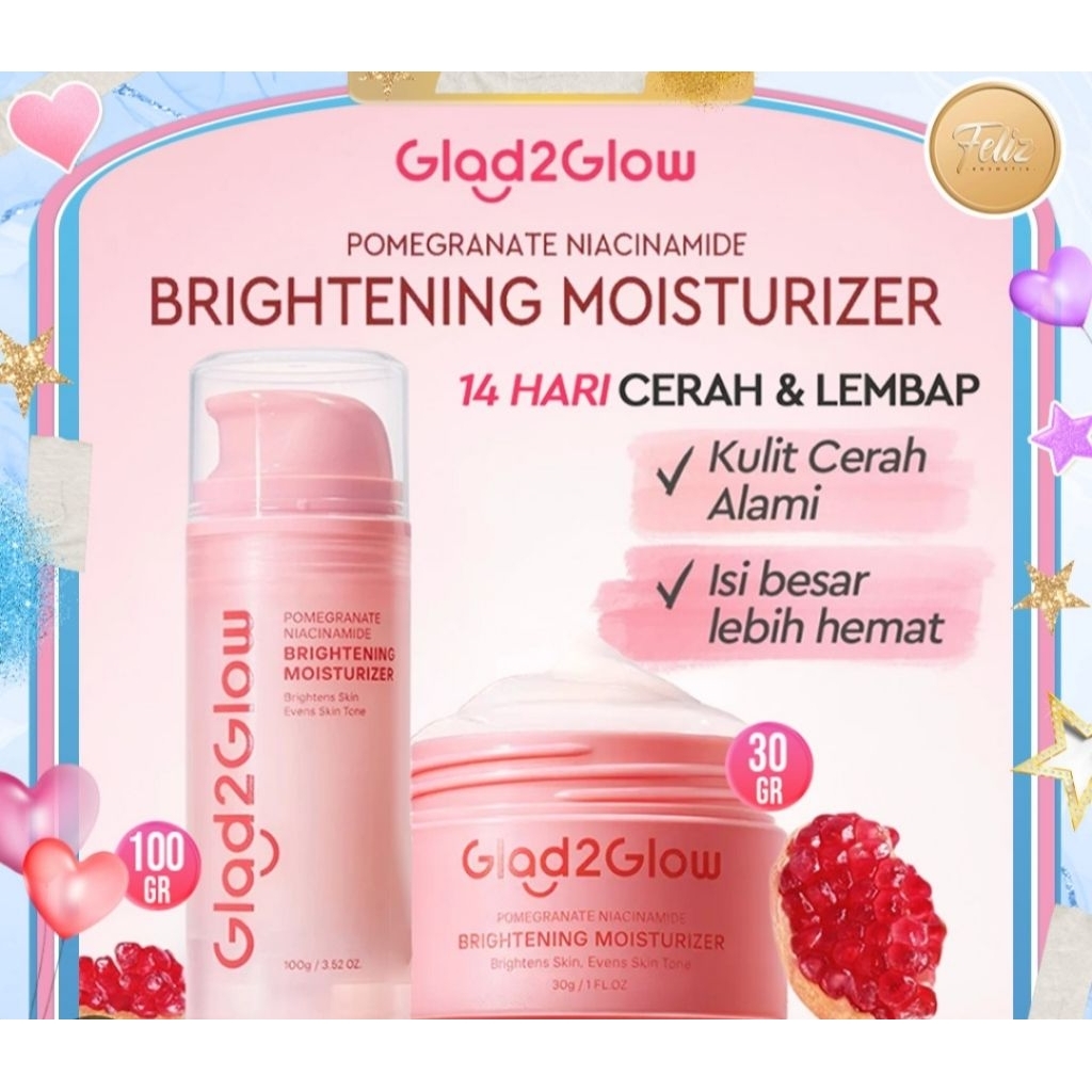 Jual GLAD2Glow / G2G pomegrante extract + 5% niacinamide ( moisturizer ...