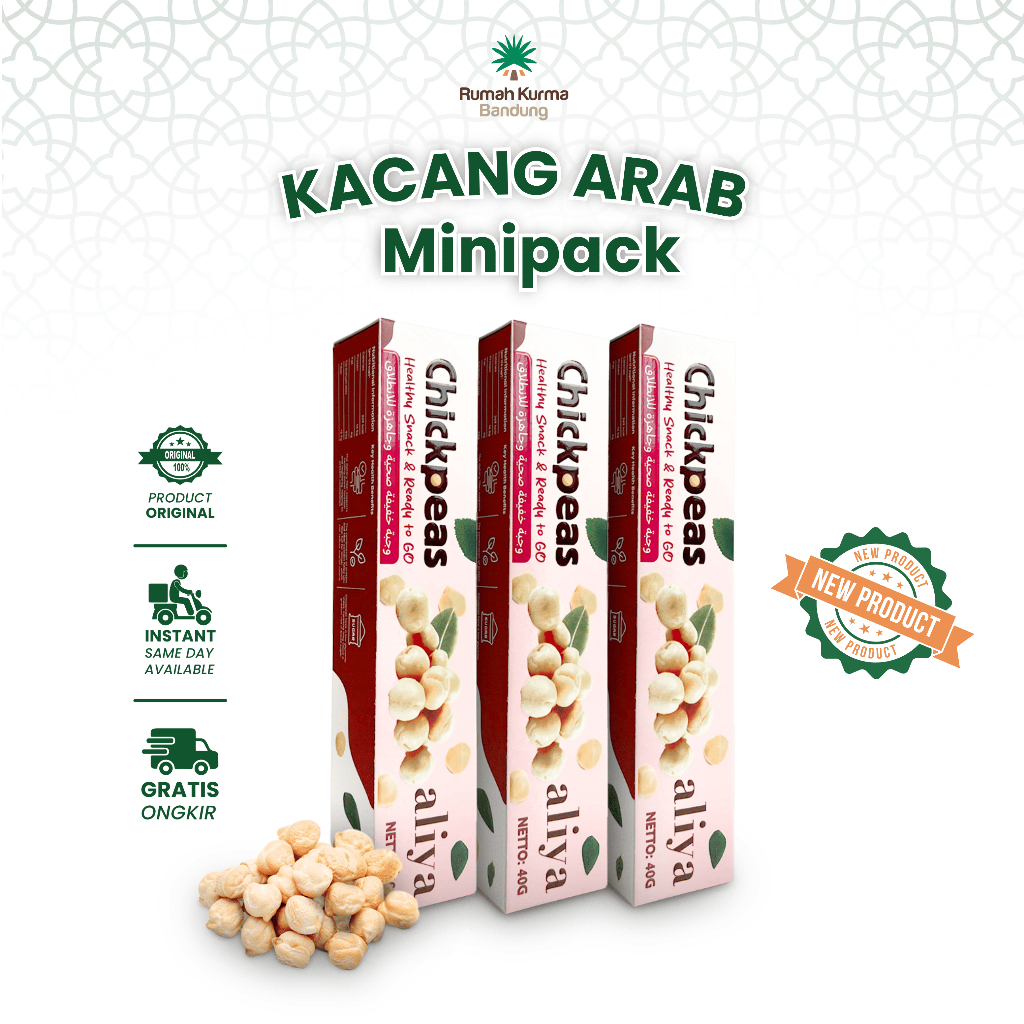 Jual Kacang Arab Minipack Chickpeas Kemasan 40gr Hampers Oleh Oleh Haji ...