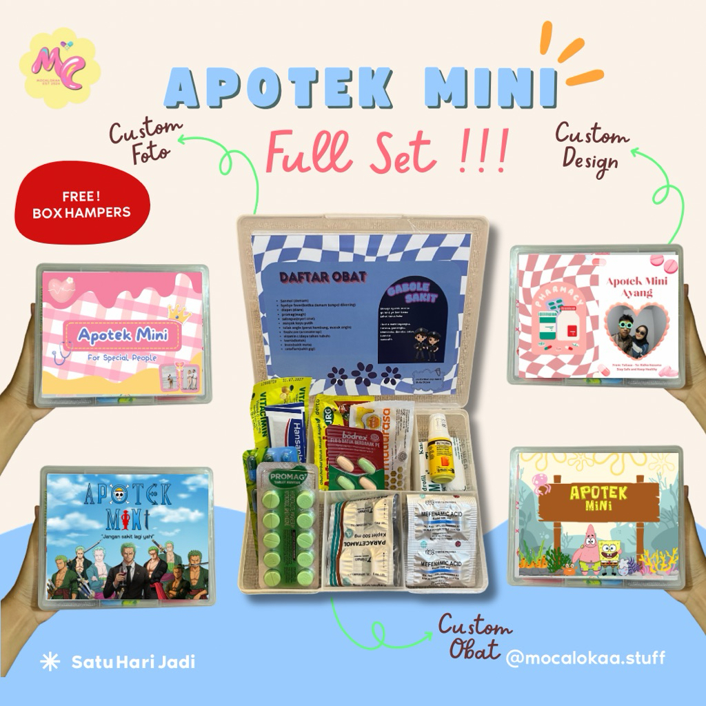 Jual Custom Apotek mini buat pacar full set + isi | Box Apotek mini dan ...