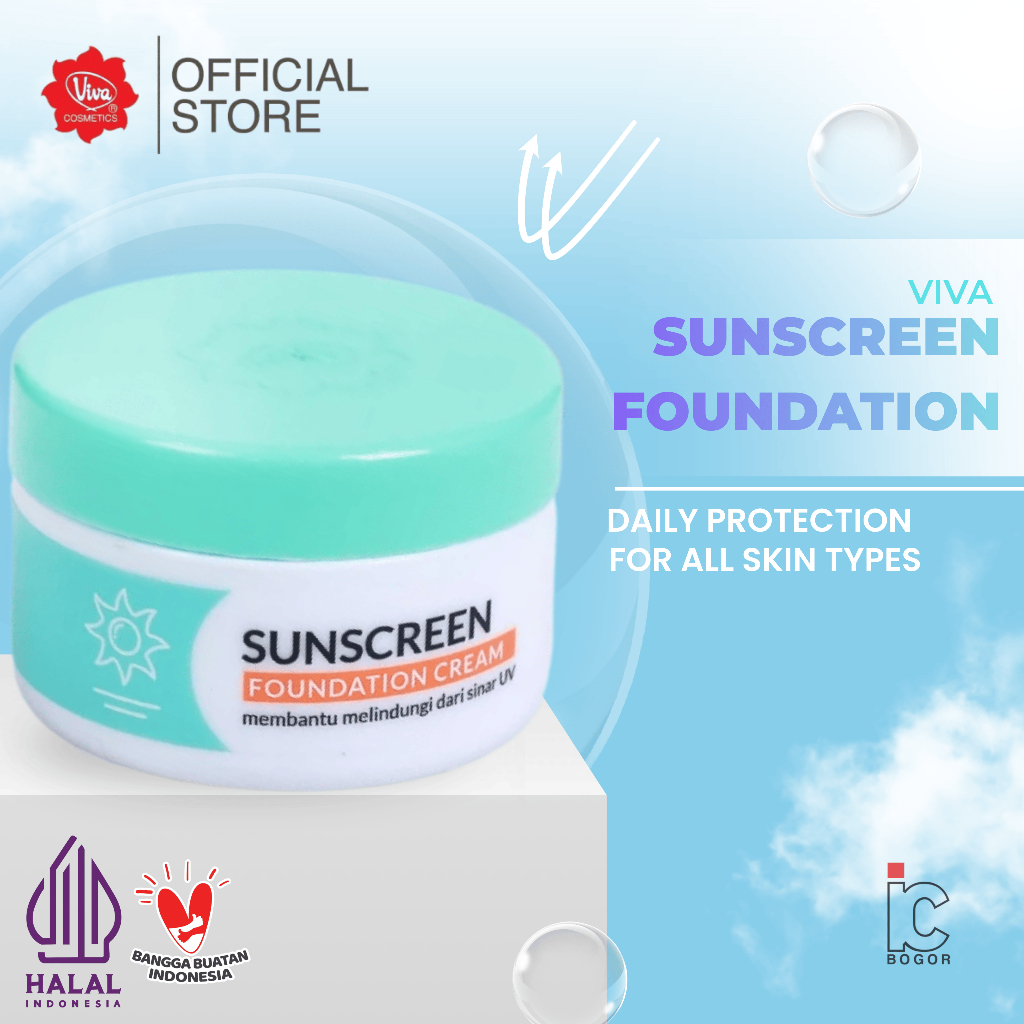 Jual Viva Sunscreen Foundation - Tabir surya melindungi kulit dari ...