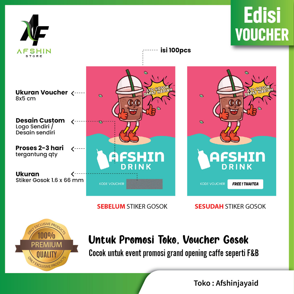 Jual Kupon Voucher Gosok Desain Custom Full Warna Cocok untuk Grand ...