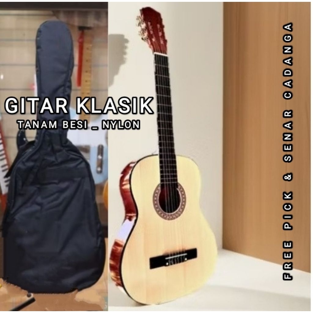 Jual GITAR KLASIK STANDAR TANAM BESI _ GITAR KLASIK STANDAR SENAR NYLON ...
