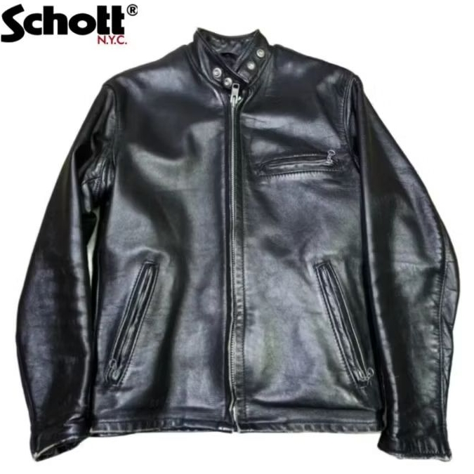 Jual Schott NYC 141 Caferacer Leather Biker Jacket X Jaket Kulit Vanson ...