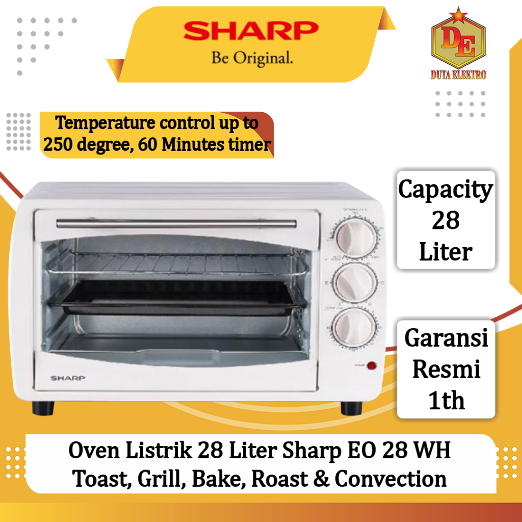 Jual Oven Listrik 28 Liter Sharp EO 28 WH Toast, Grill, Bake, Roast ...