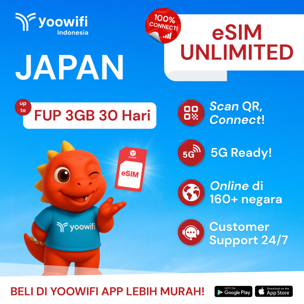 Jual eSIM & SIM Card Japan Long Trip Unlimited Internet Luar Negeri ...