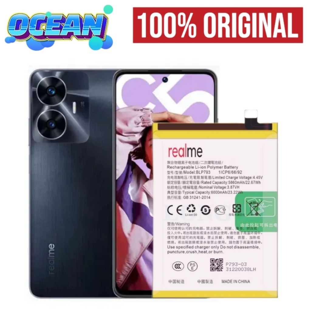 Jual Battery baterai REALME C11 C12 C15 C17 C20 C21 C21Y C25 NARZO 20 ...