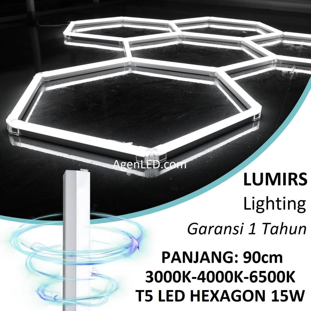 Jual LUMIRS Lampu TL Neon T5 HEXAGON LED 15W 90cm Tube 90 cm 15 w watt ...