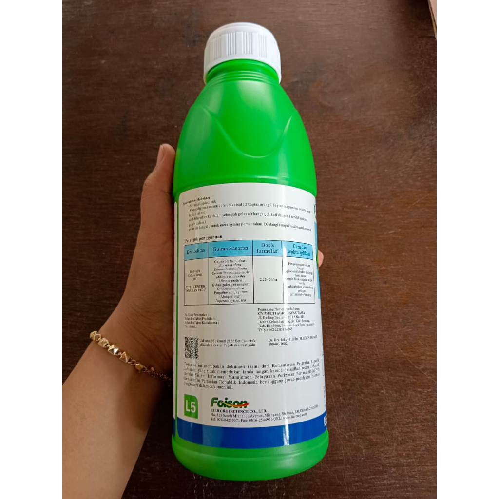 Jual Foison-Plus 1L Herbisida Sistemik Natrium Glufosinat 100 g/L ...