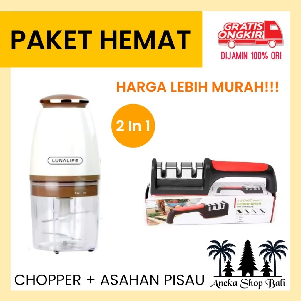 Jual PAKET HEMAT | LUNALIFE Chopper Kapsul 700ml Blender Serbaguna dan ...