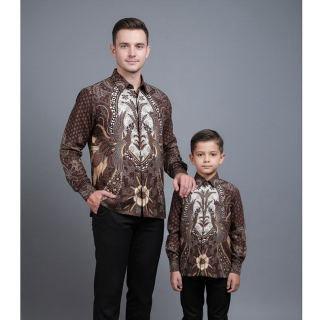 Jual Kemeja Batik Mahogany Murai Couple Ayah dan Anak Laki Laki ...
