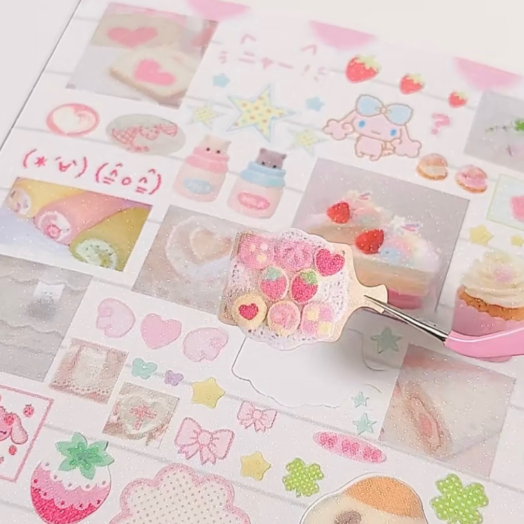 Jual 1 lembar candy box sticker sheet - stiker dekorasi pastel deco ...