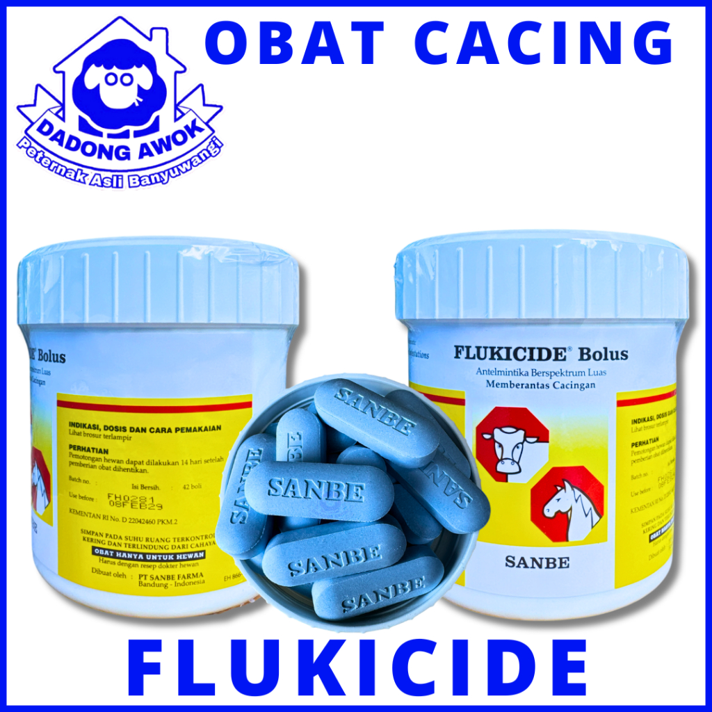 Jual FLUKICIDE BOLUS 42 bolus - OBAT CACING SAPI - OBAT CACING KAMBING ...