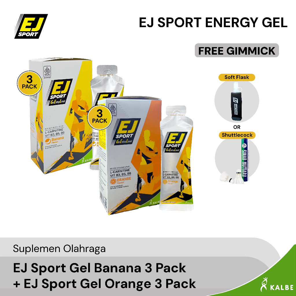Jual EJ Sport Banana 3 Pack + EJ Sport Orange 3 Pack | Suplemen Lari ...